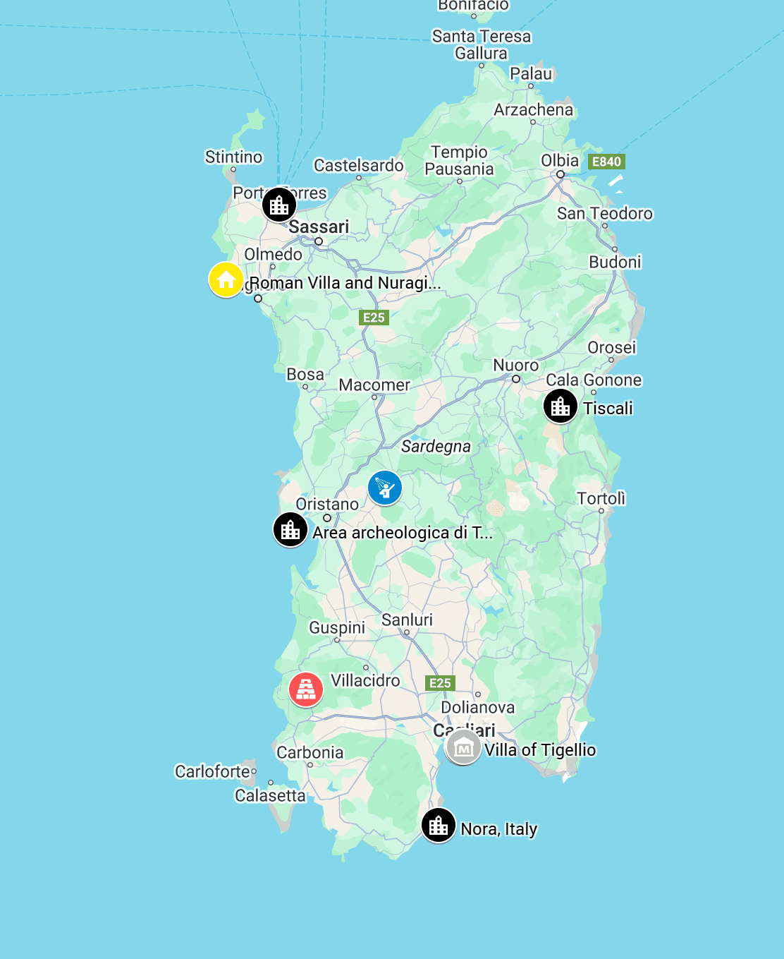 Tiscali Sardinia Map Beaches